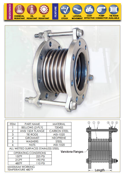 HOSECRAFT USA BELLOWS EXPANSION JOINT