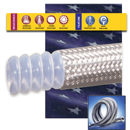 Hosecraft USA: TC1 Convoluted Braided PTFE Hose